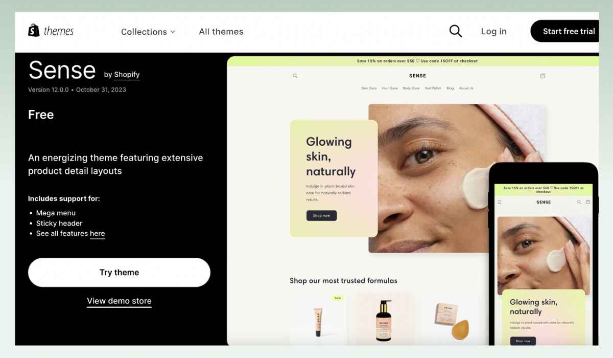 Sense Shopify Theme Review: A Closer Look at Design & Features