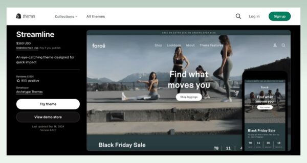 Streamline Shopify Theme Review: An Eye-catching Design